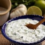 Fresh Cilantro Lime Yogurt Aioli - Gourmet Done Skinny